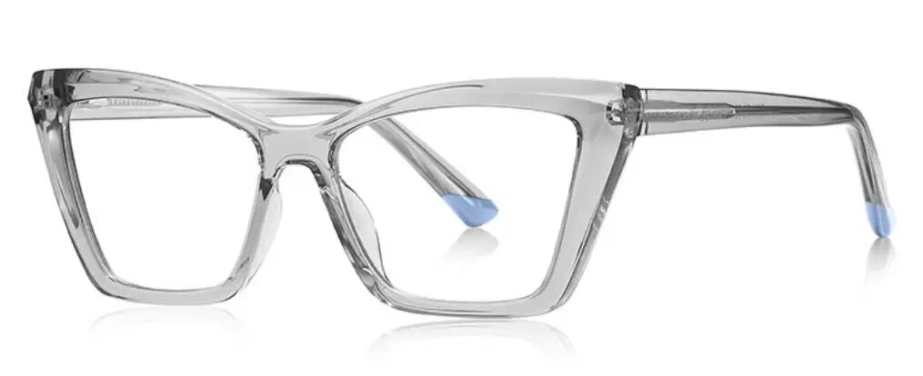 Женские очки Glocco "кошачий глаз", C6 clear gray, защита от синего света