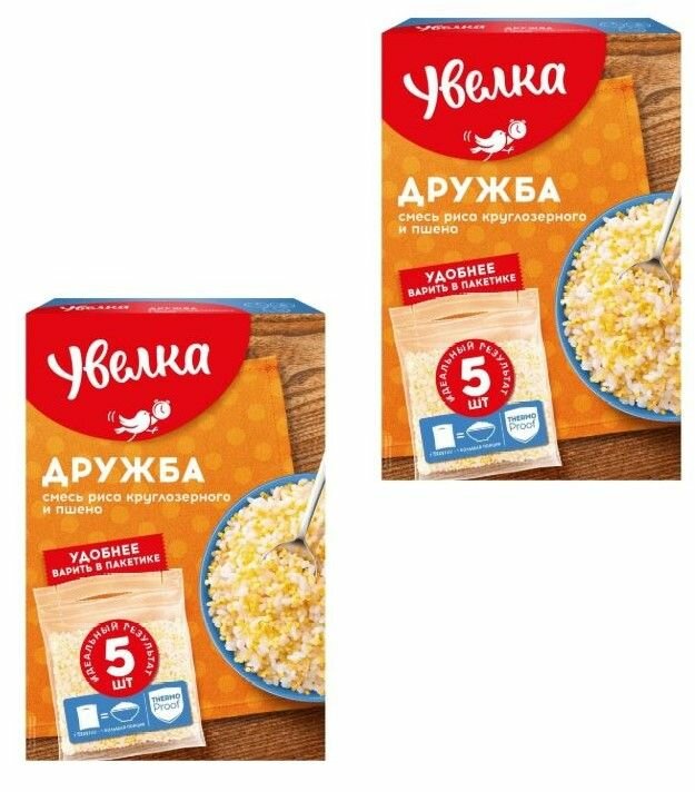 Смесь Увелка Дружба риса круглозёрного и пшена 400 г