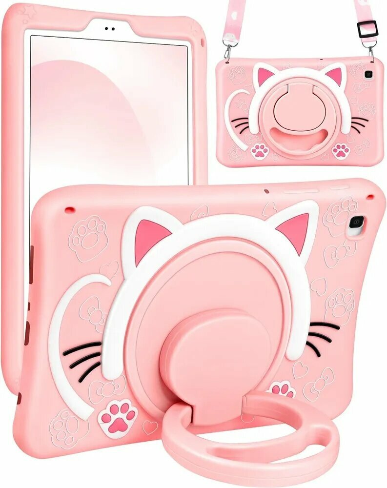 Силиконовый детский чехол для iPad 2 3 4 A1395 A1396 A1397 A1403 A1416 A1430 A1458 A1459 A1460 противоударный чехол-подставка с плечевым ремнем