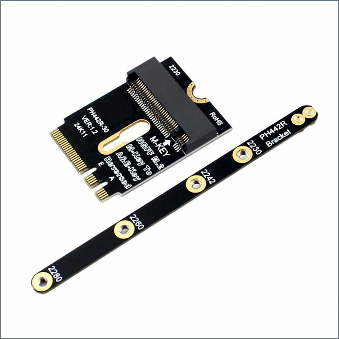 Адаптер M.2 Wifi для Nvme SSD PCIe4.0 M2 NGFF Key A+E Card Raiser для модуля WiFi/WWAN/LTE