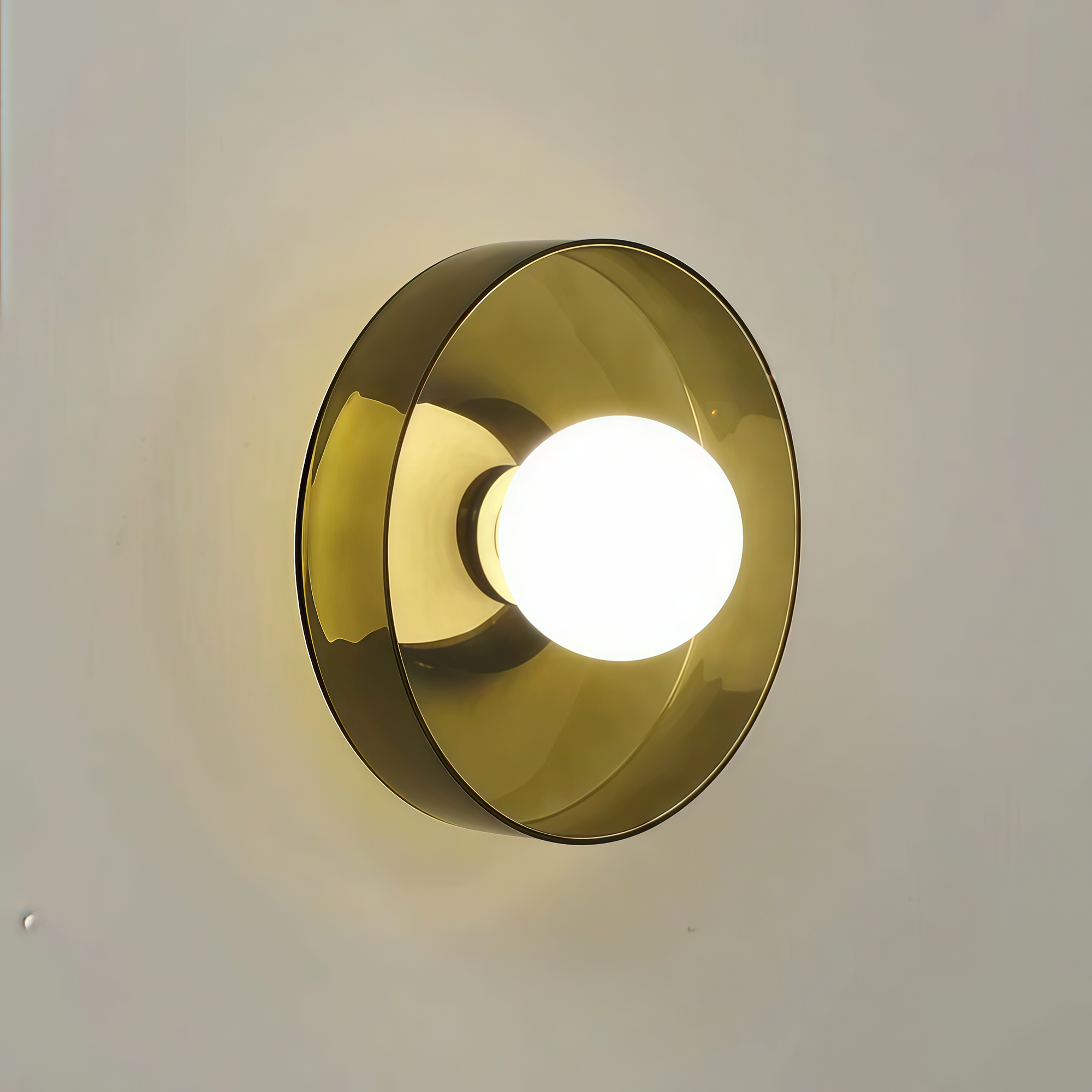 Настенный светильник Artpad, стекло, зеленый/белый/оранжевый, small diameter 25cm, warm light 3000k, темно-зеленый