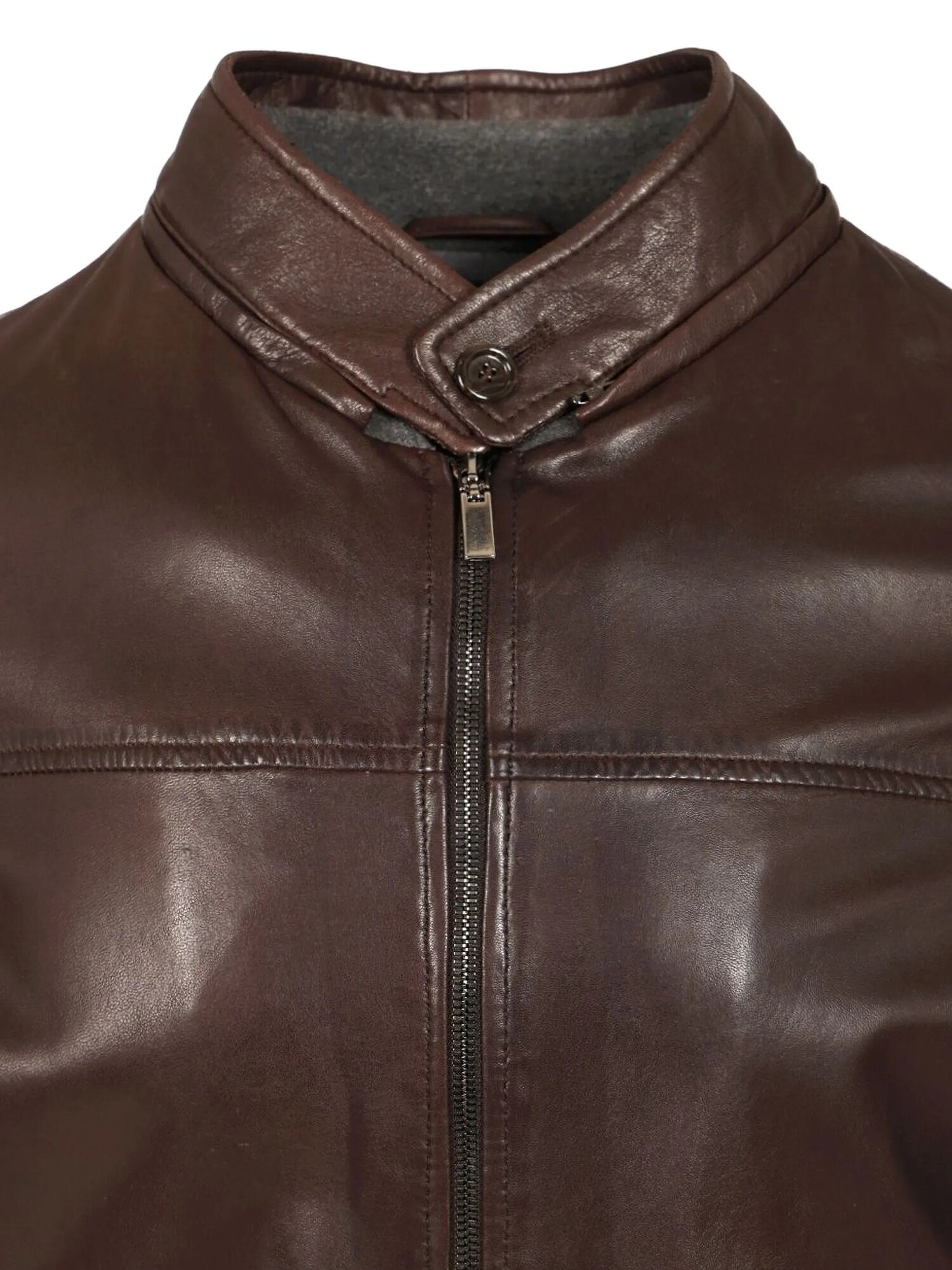 Куртка al duca d'aosta Ribbed-trim leather jacket, размер 48 — фото 1