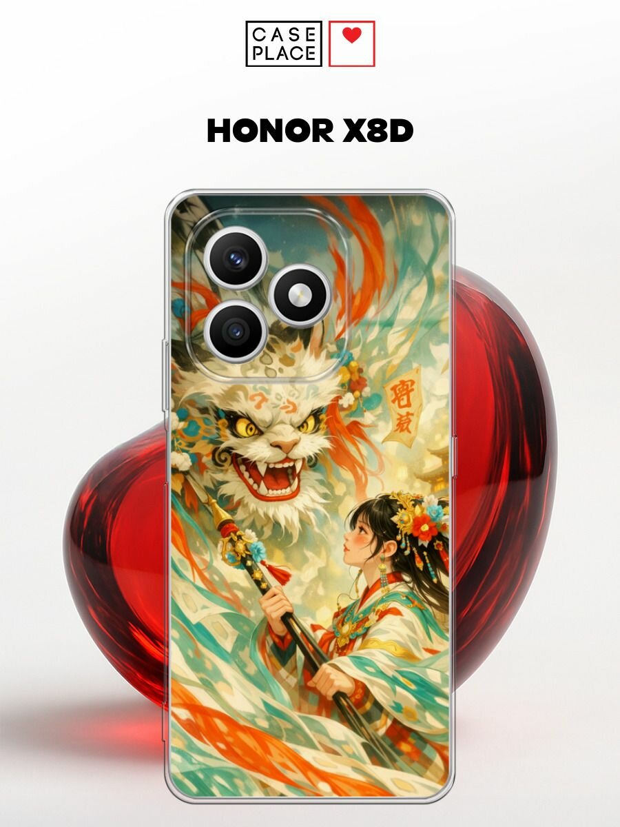 Силиконовый чехол на Honor X8d / Хонор X8d с принтом Духовная гармония