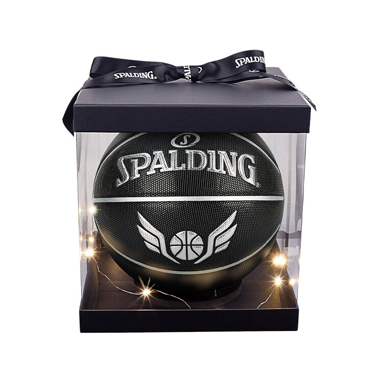 Баскетбольный мяч унисекс SPALDING PU Black Silver, размер 7