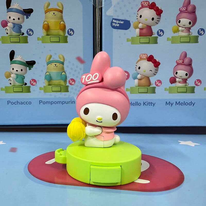 Официальные декоративные подарки: серия милых фигурок Sanrio Family Perfect Score Cheerleading Team в слепых пакетах и