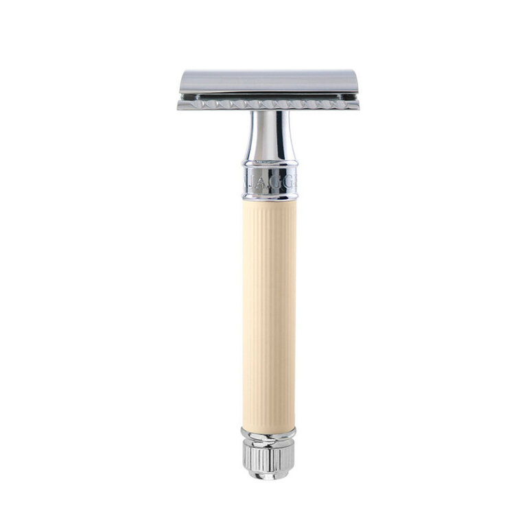 EDWIN JAGGER Safety Razor Chrome Beige Бритвенный станок Великобритания 1 шт