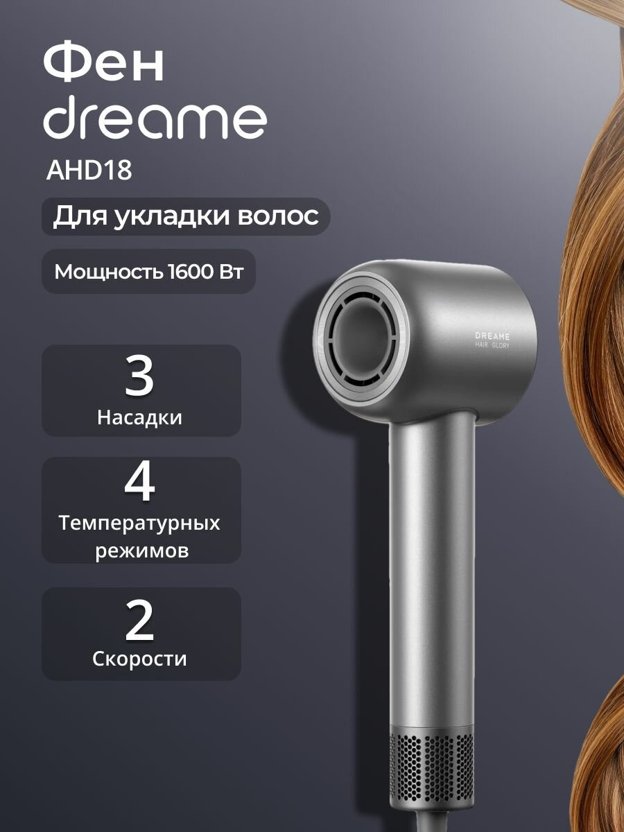 Фен Dreame Hair Glory Mix Black (AHD18)