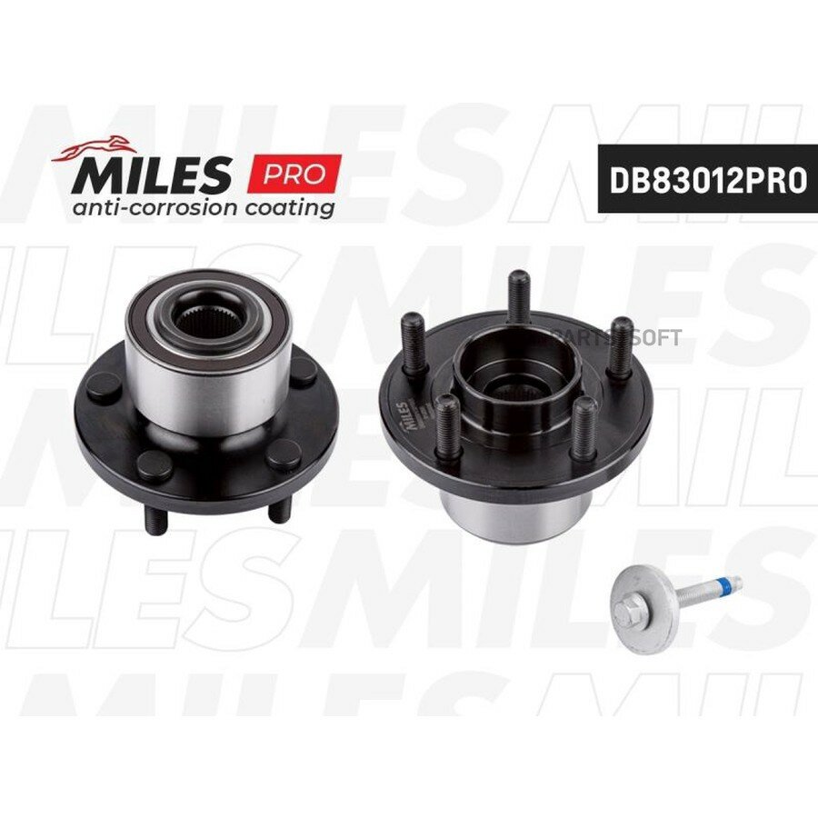 MILES DB83012PRO Ступица с подшипником передняя +ABS FORD MONDEO IV 07-. ()