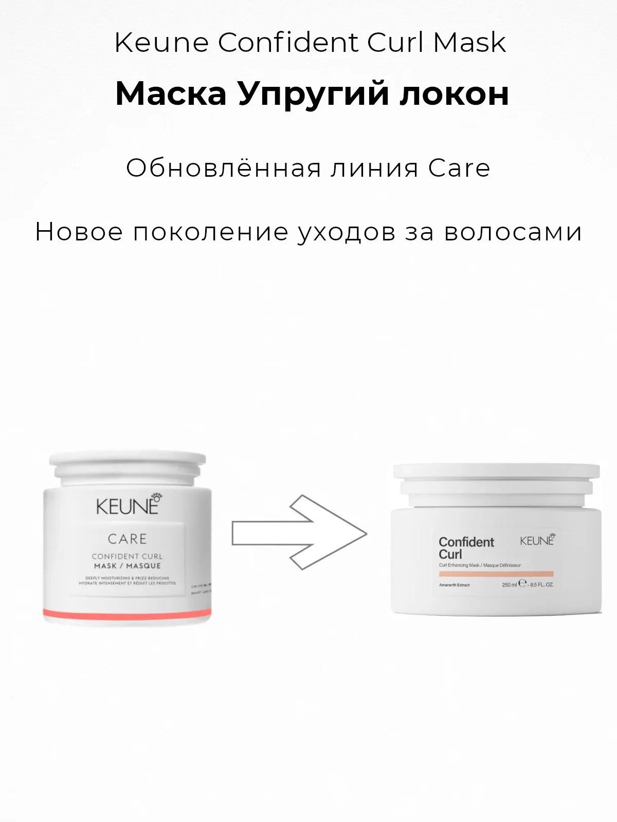 Маска для волос Keune Confident Curl Mask, Упругий локон, 250 мл