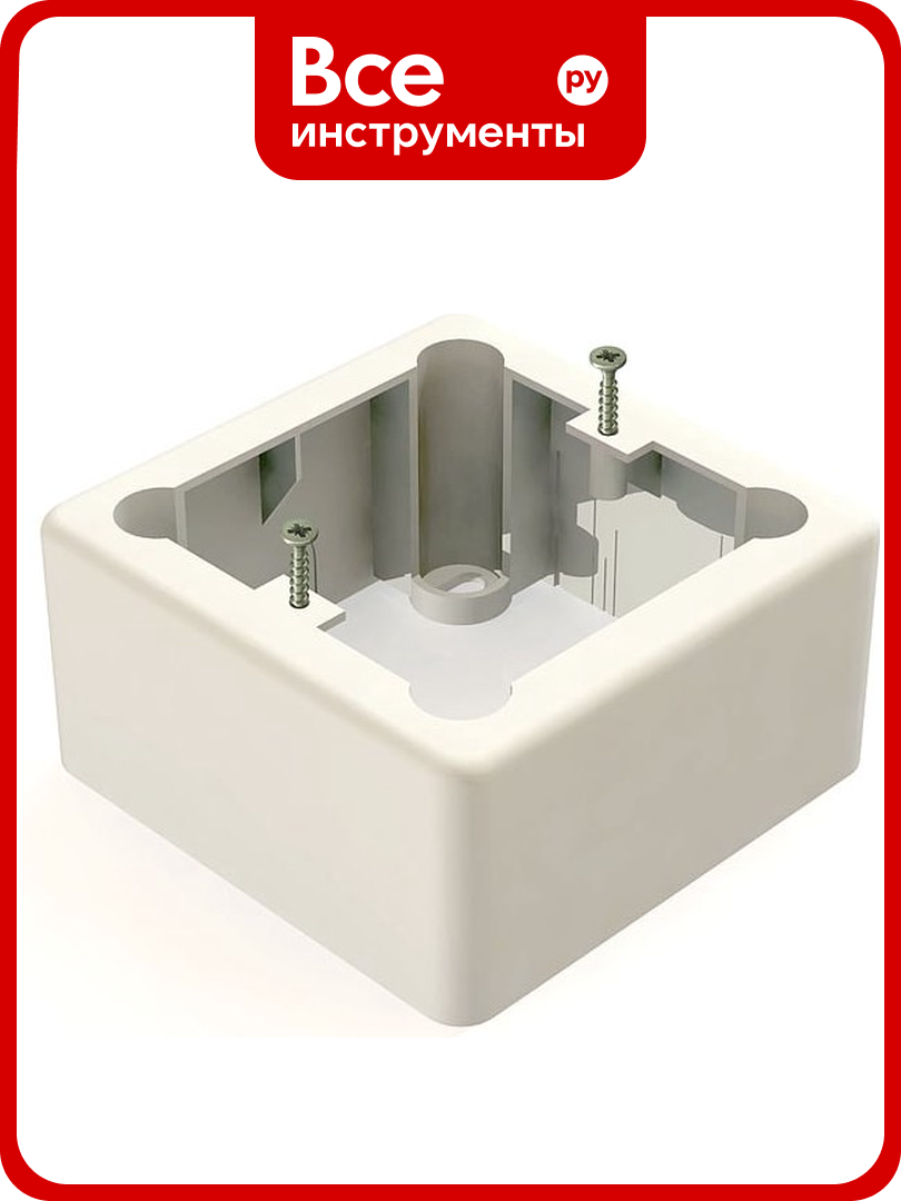 Установочная коробка GREENEL 1-местная 85х85х42 белая GE40232-01