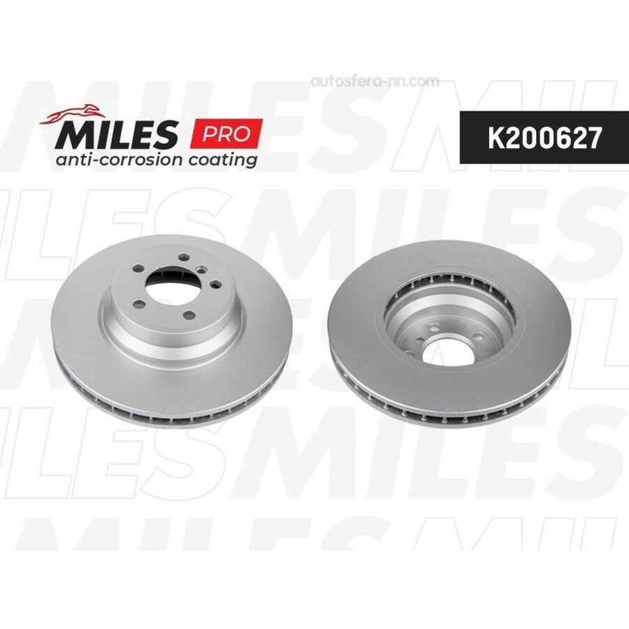 MILES K200627 Диск тормозной BMW E65/E66 730-760 01- пер. D 348мм. (с покрытием) PRO