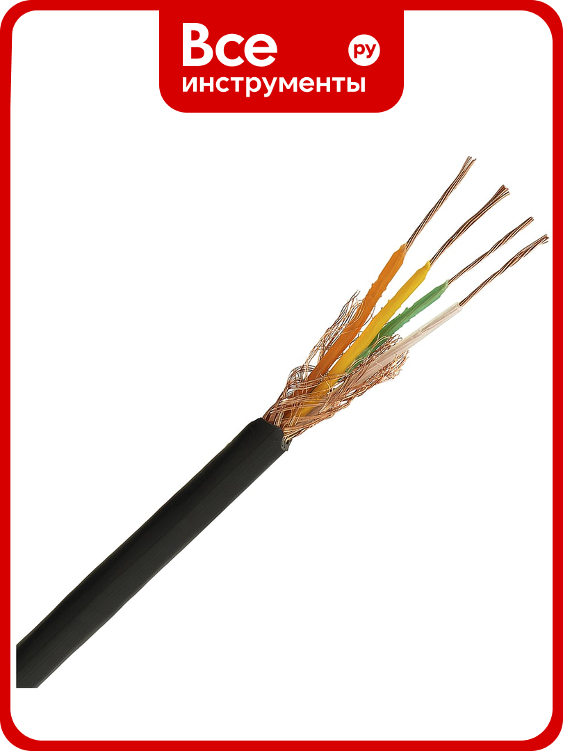 Кабель микрофонный ELTROS КММ 4x0,35, бухта 200м, черный КММ-0435-ELTROS-MP