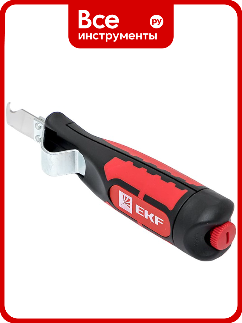 Кабельный нож EKF Professional ws-12, пластиковый корпус, регулируемая глубина реза, сменные лезвия, профессиональный