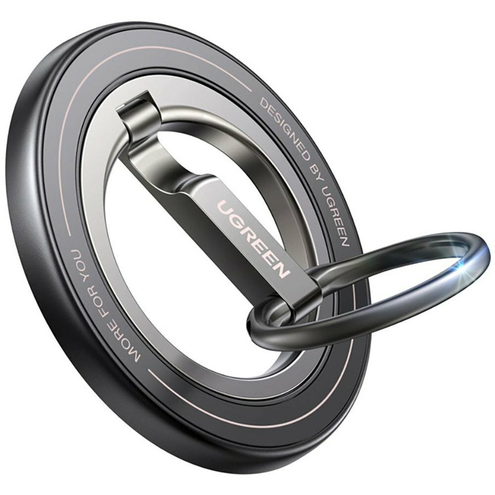 Держатель для смартфона Ugreen LP945 Magnetic Phone Ring серо-черный