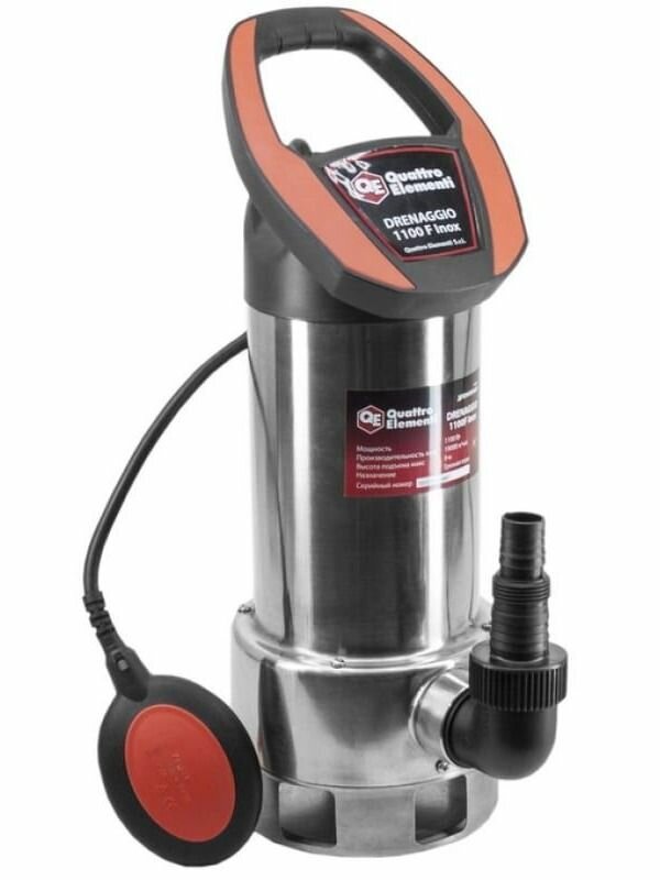 Насос дренажный Quattro Elementi Drenaggio 1100F INOX (770-742)