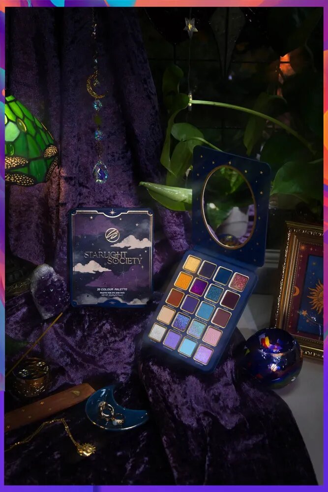 Cosmic Brushes 20-цветная палитра теней для век, UK - Starlight Society