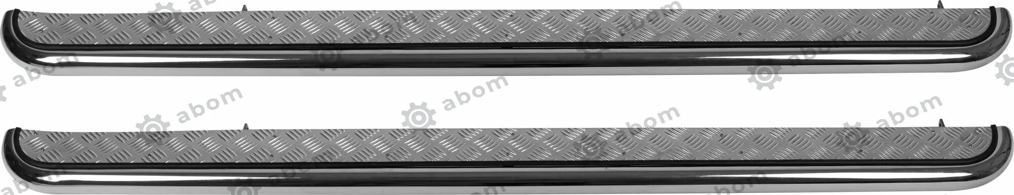 Защита порогов с алюминиевой площадкой для Лада Веста SW Cross (51 мм)
