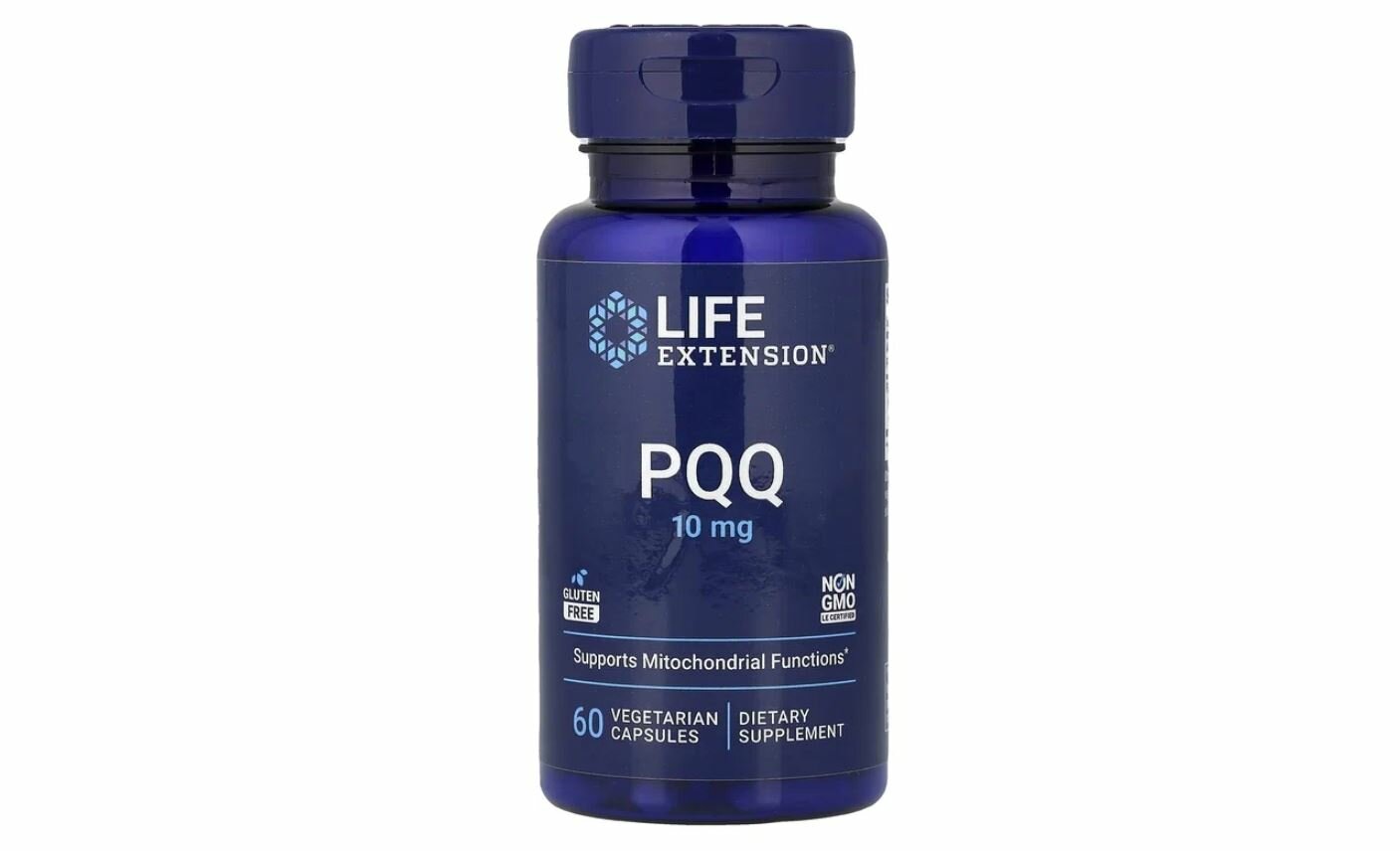 Life Extension, PQQ, Пирролохинолинхинон 10 мг, способствуют долголетию, 60 капсул