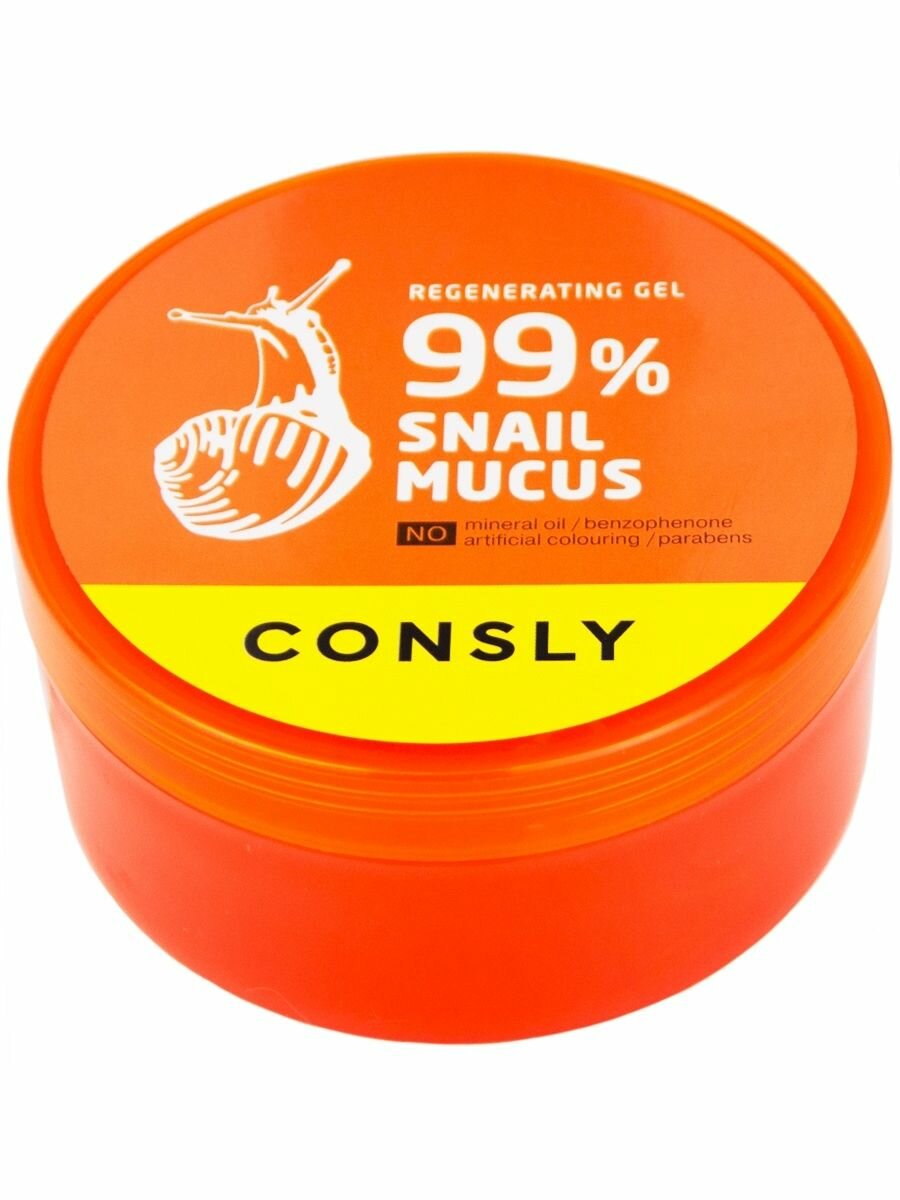 Consly Восстанавливающий гель с муцином улитки, Snail Mucus Regenerating Gel,300мл, Корея.
