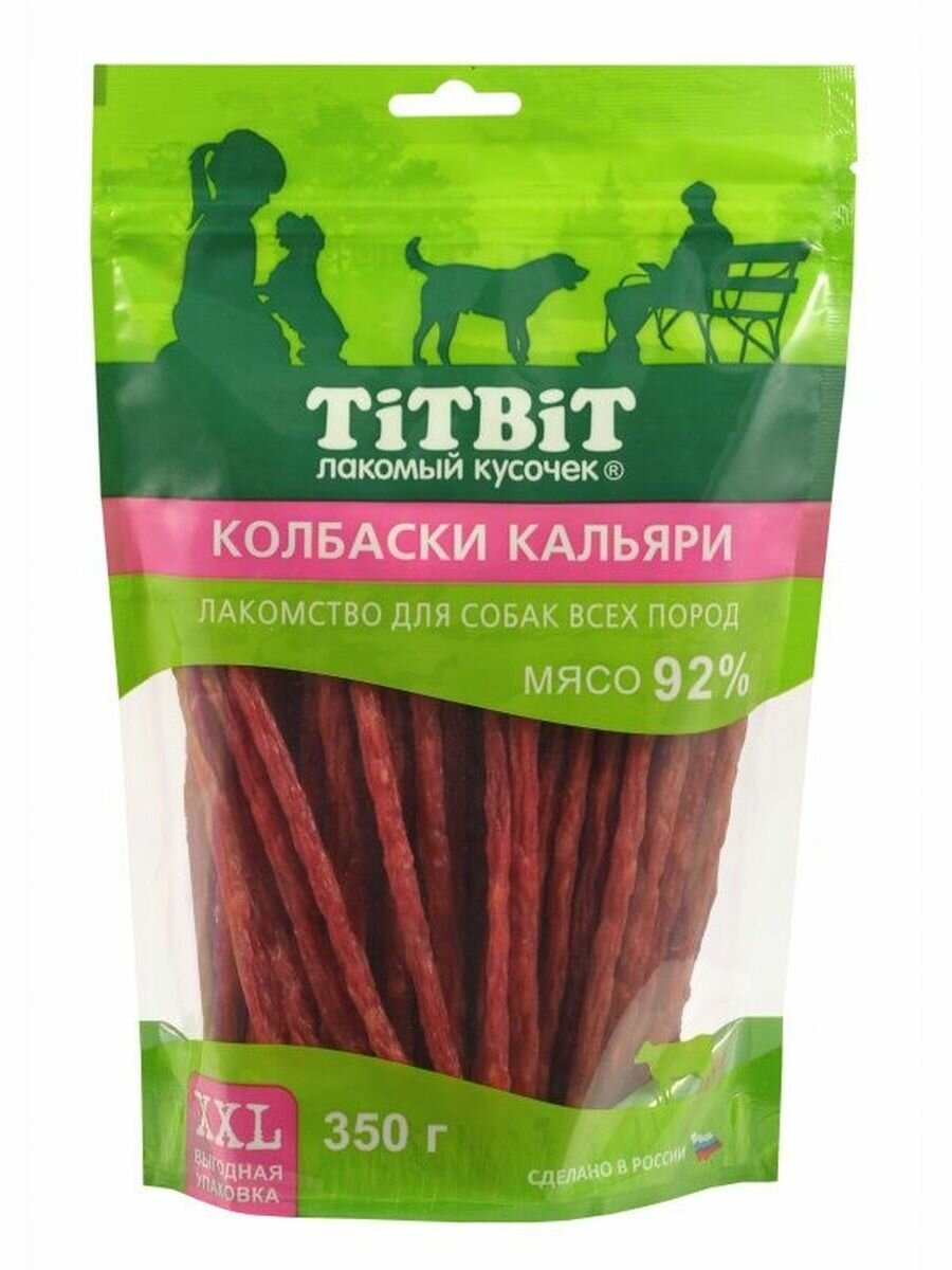 Лакомство для собак Колбаски Кальяри XXL выгодная упаковка 350г
