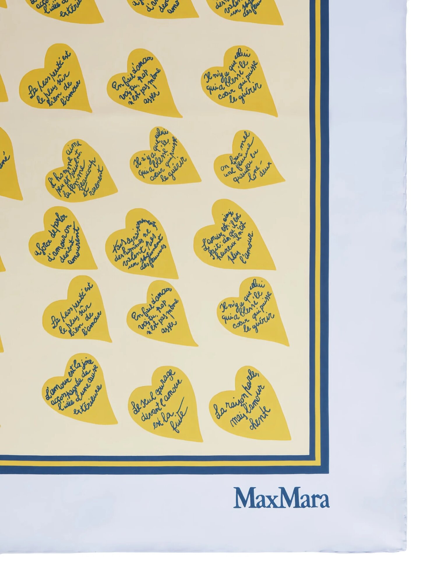Шарф Max Mara Printed silk scarf для девочек, светло-желтый — фото 1