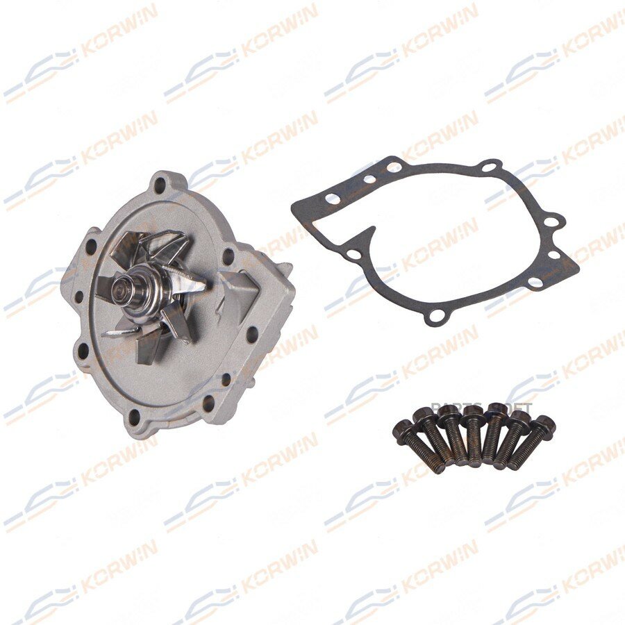 Насос водяной Volvo S60 I-II 00-/S80 I-II 98-/XC60 08-/XC901 02- 2.0D/2.4D от официального дистрибьютора, KORWIN, артикул KWKK0059