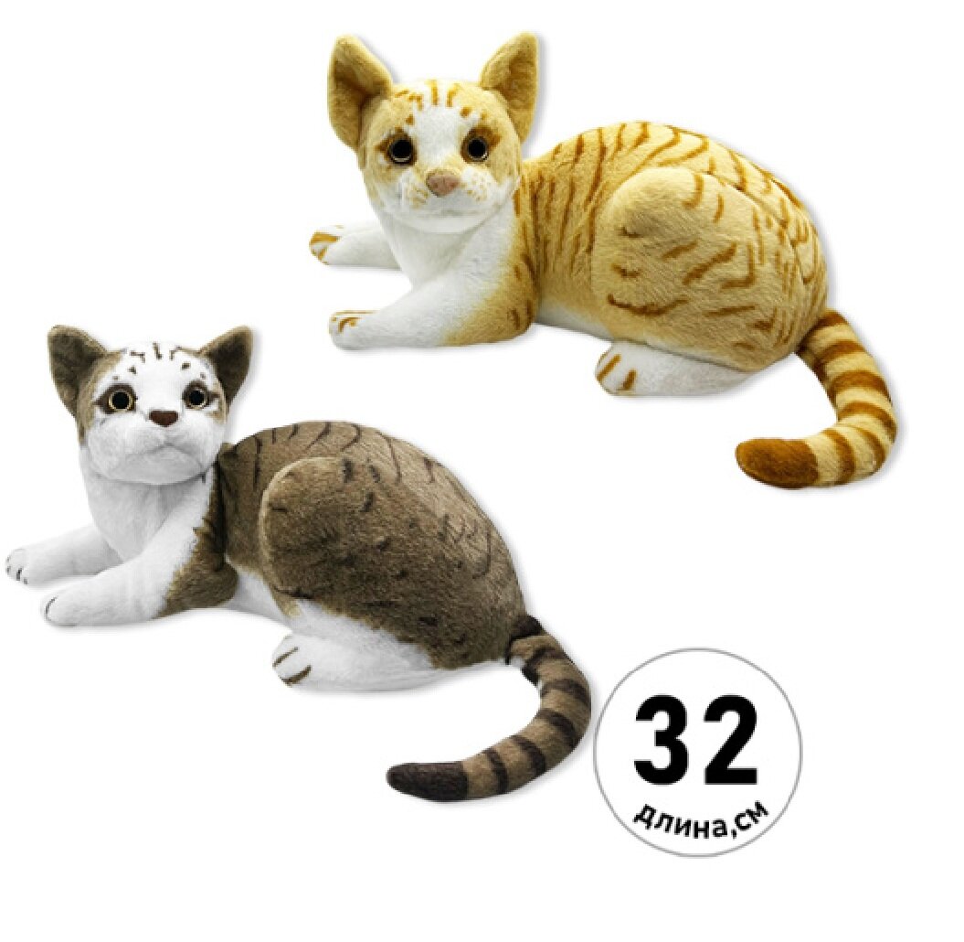 Мягкая игрушка " KWELT " Кот, 32см, ассорти (без возможности выбора цвета), 1 штука