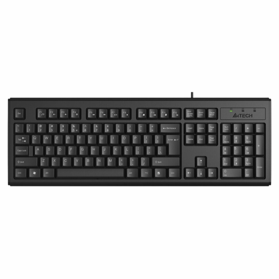 Клавиатура проводная A4TECH KR-83, USB, 104 кнопки, черная, 533406, 514289