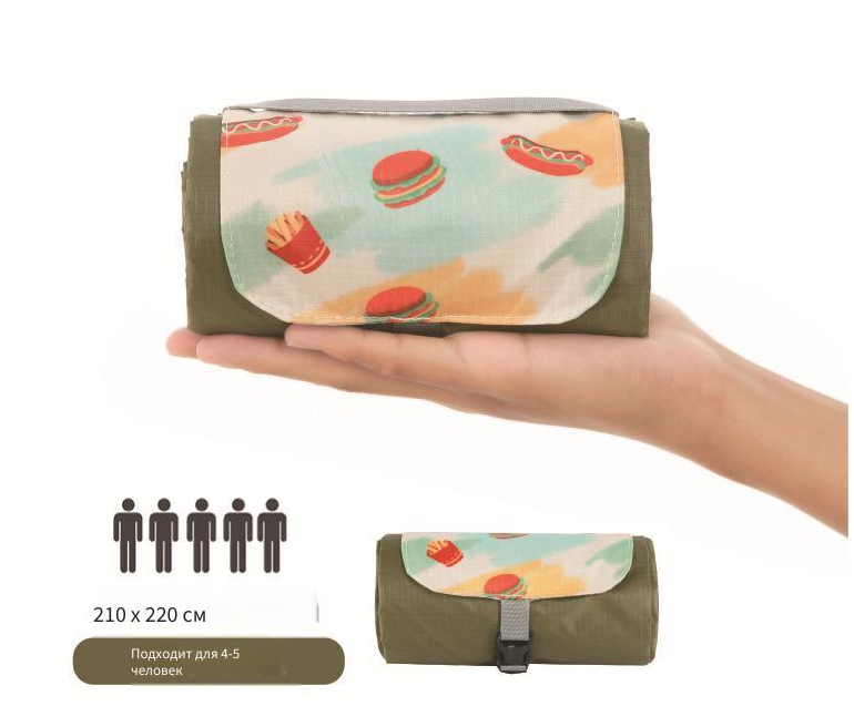 Коврик для пикника "Outdoor picnic mat", влагостойкий, с защитой от песка