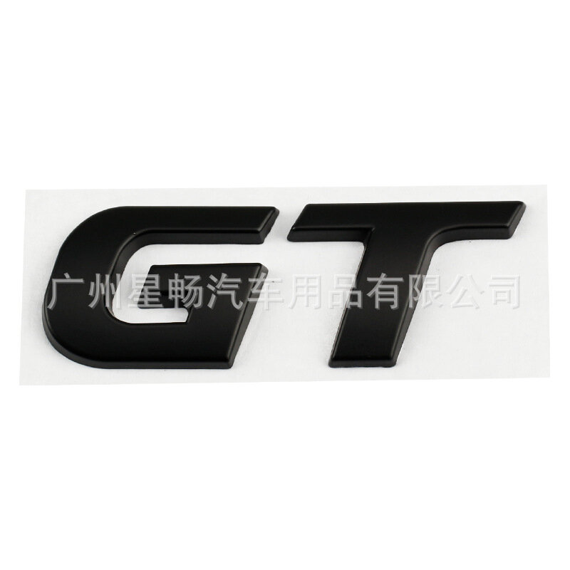 Новая эмблема GT, подходящая для Kia, Hyundai и Peugeot GT, черная персонализированная металлическая наклейка с логотипом объема двигателя.