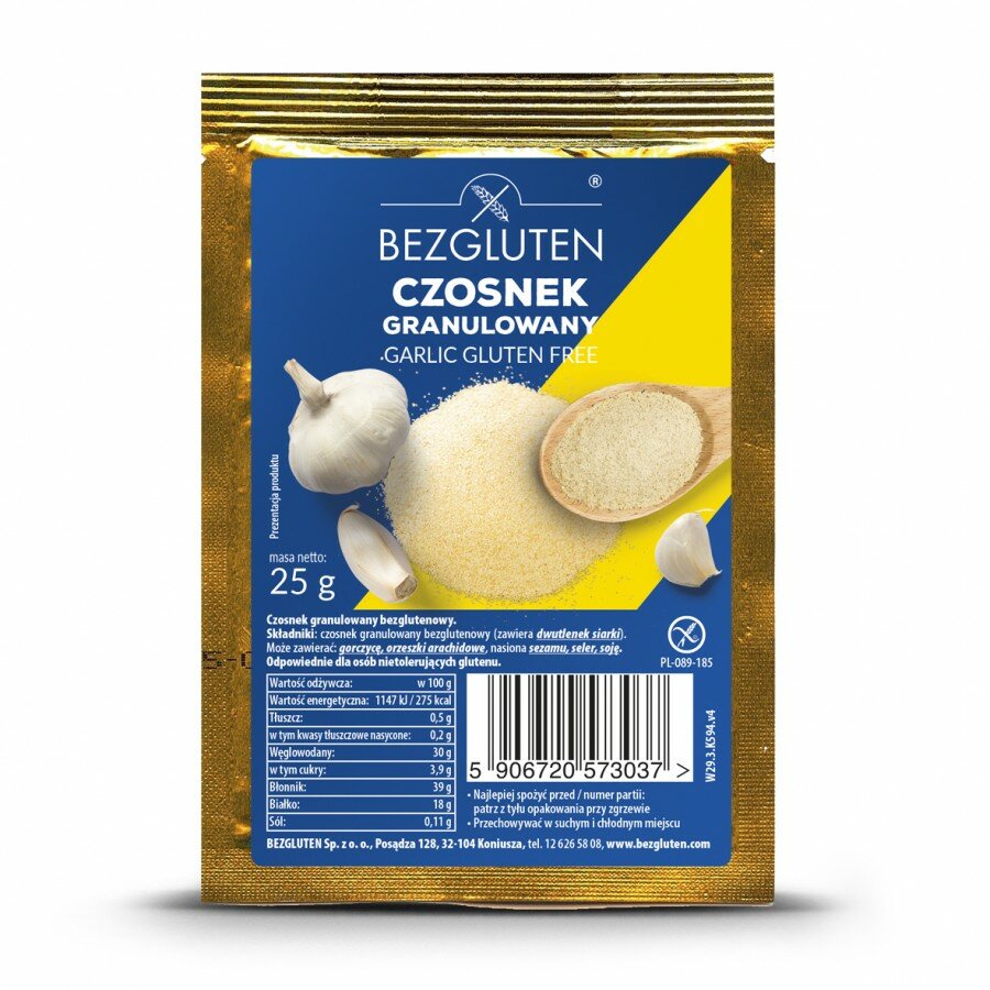 Гранулированный чеснок без глютена Bezgluten, 10шт x 25г