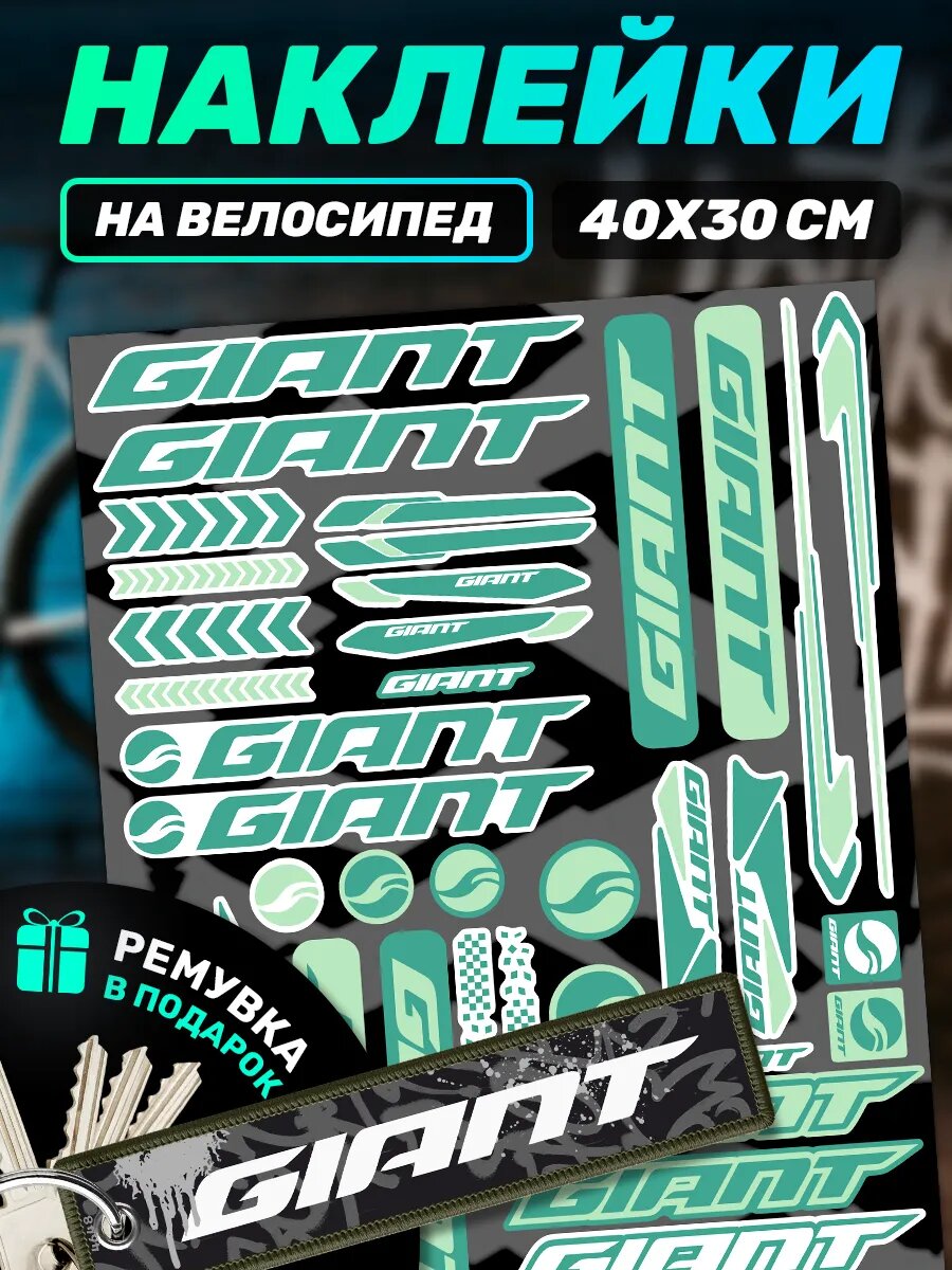 Наклейки на велосипед графика Giant