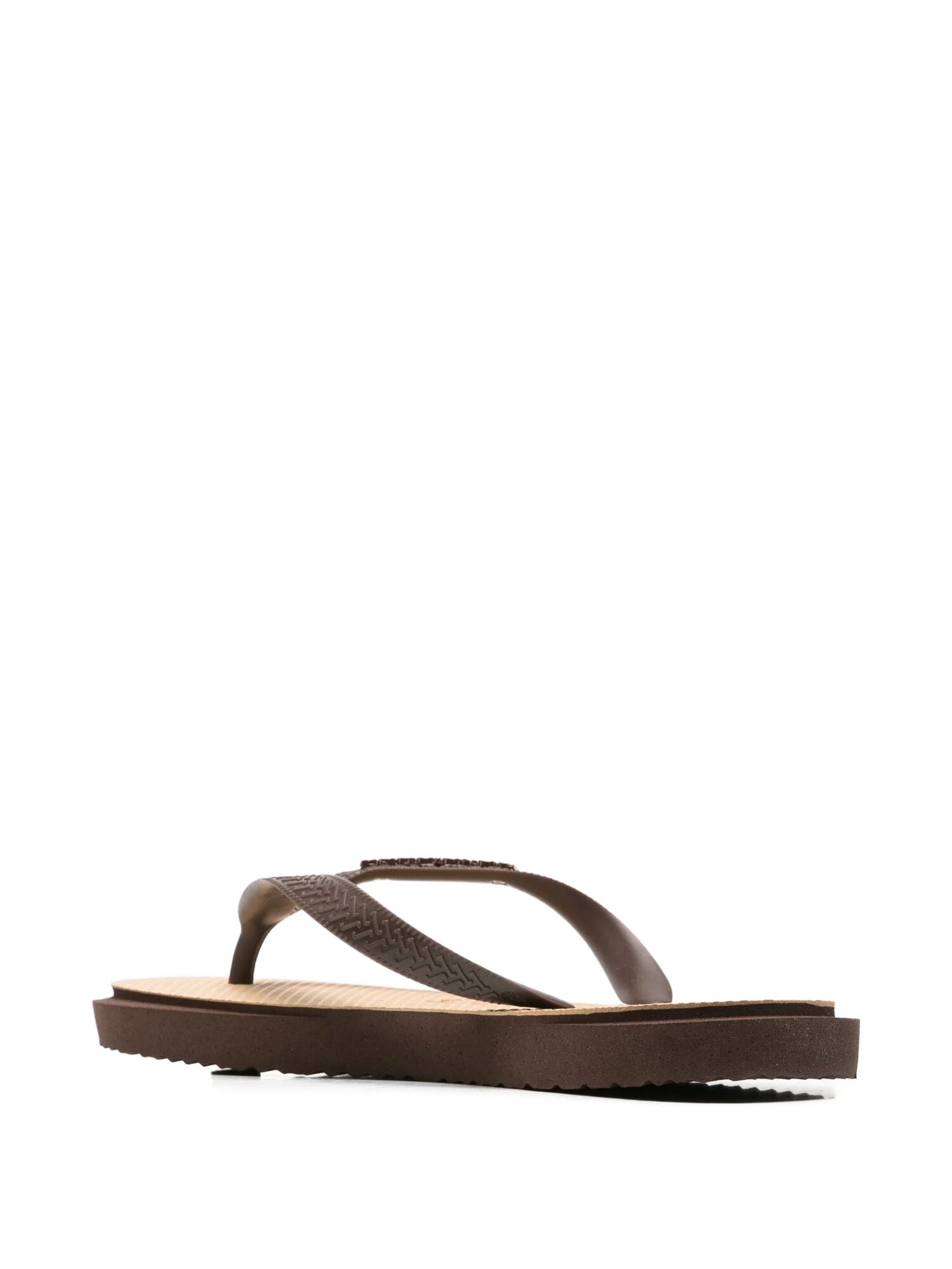 Шлёпанцы havaianas Logo-plaque flip flops, размер 41-42 EU, brown — фото 1
