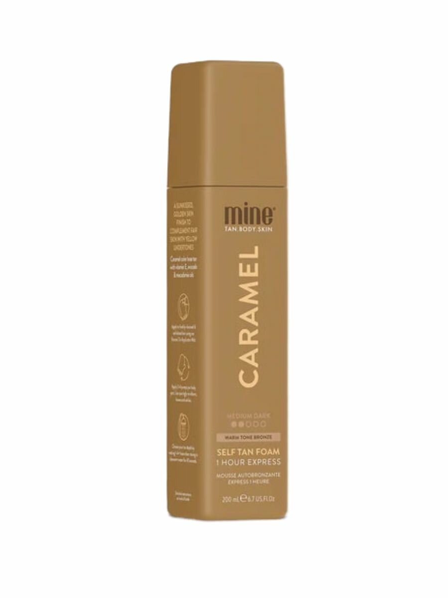 MineTan / Мусс-автозагар для моментального загара Caramel Self Tan Foam 200 мл