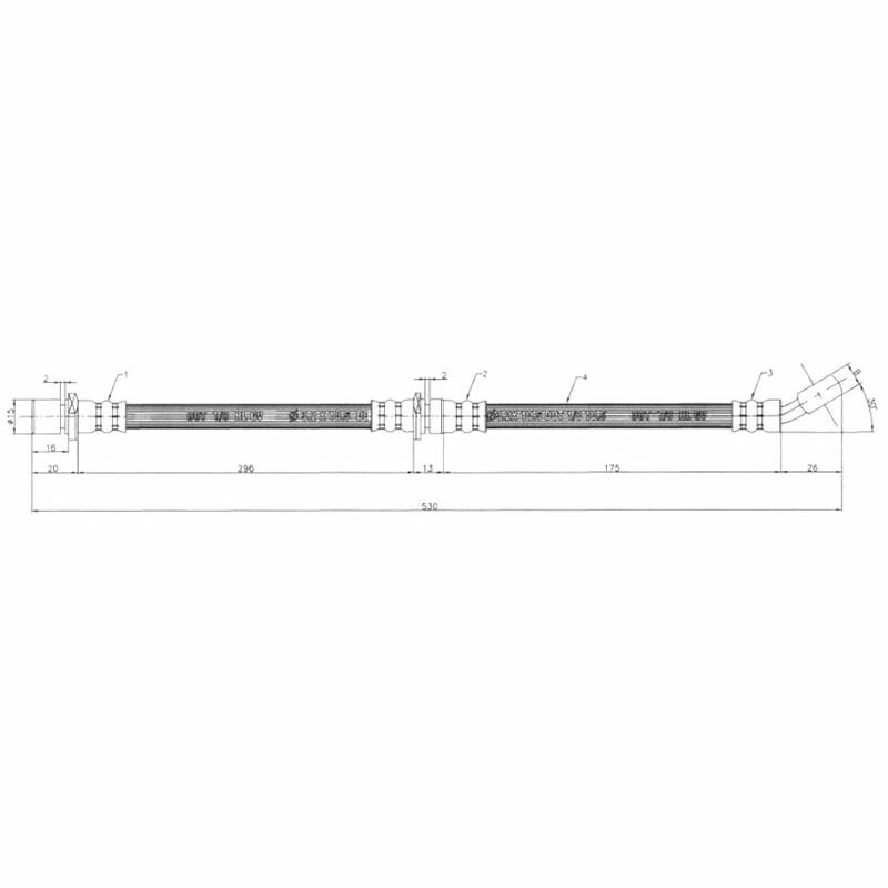 Шланг тормозной задний Таиланд SAT ST-26531-AA070 Subaru IMPREZA/FORESTER/LEGACY/OUTBACK 89-02 LH