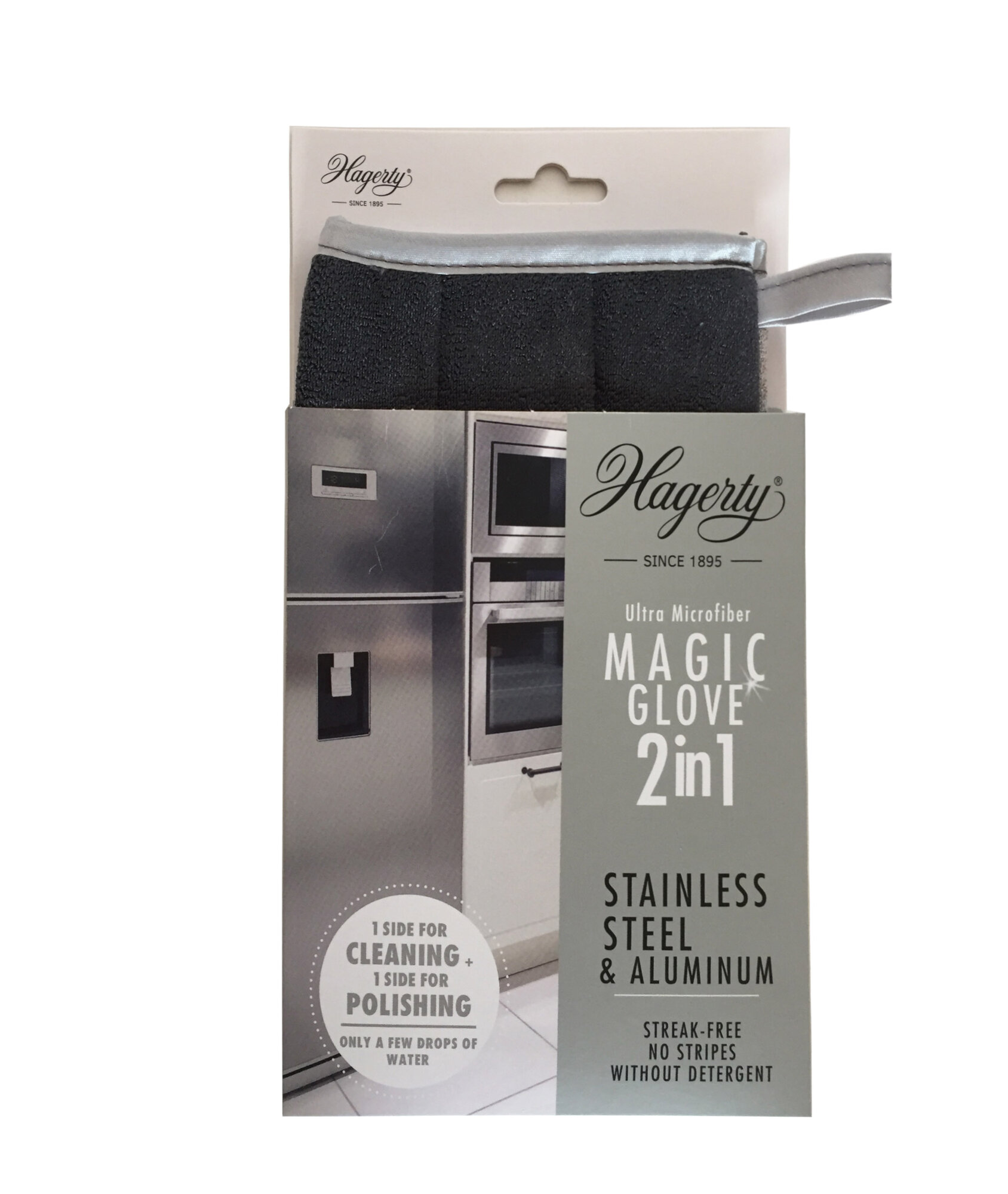 Перчатка из микрофибры для нержавеющей стали 102228 Hagerty Microfiber glove Stainless Steel
