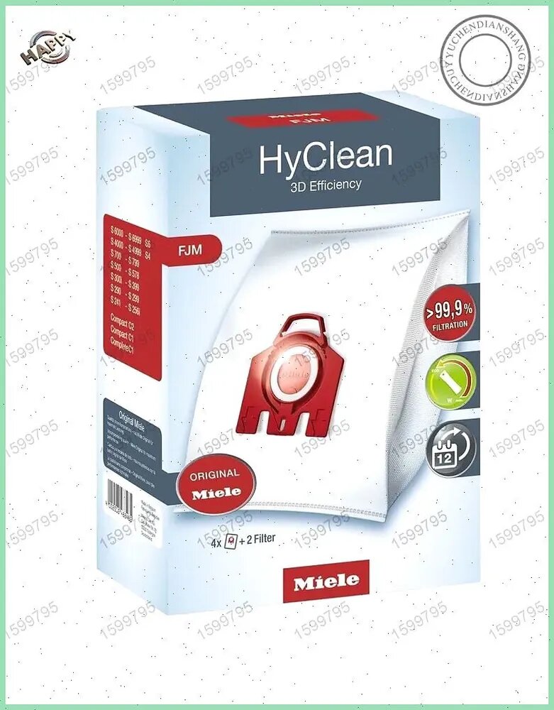 Мешки пылесборники синтетические Miele FJM HyClean 3D Efficiency для пылесосов серии S700, S4000, Compact C2 (S6)