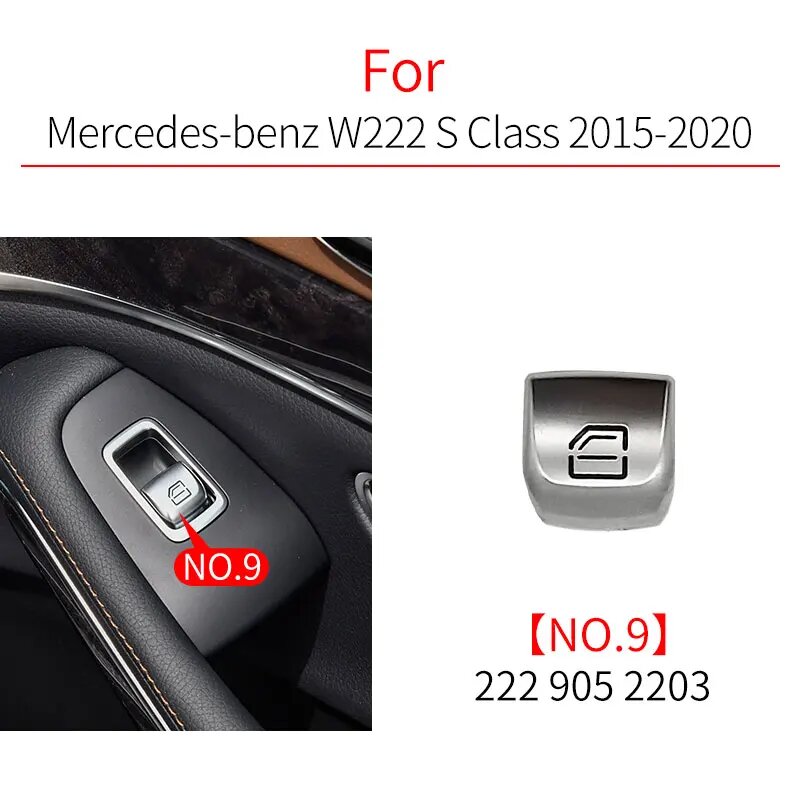 Крышка стеклоподъемника Mercedes W222 S Class, Button No.9