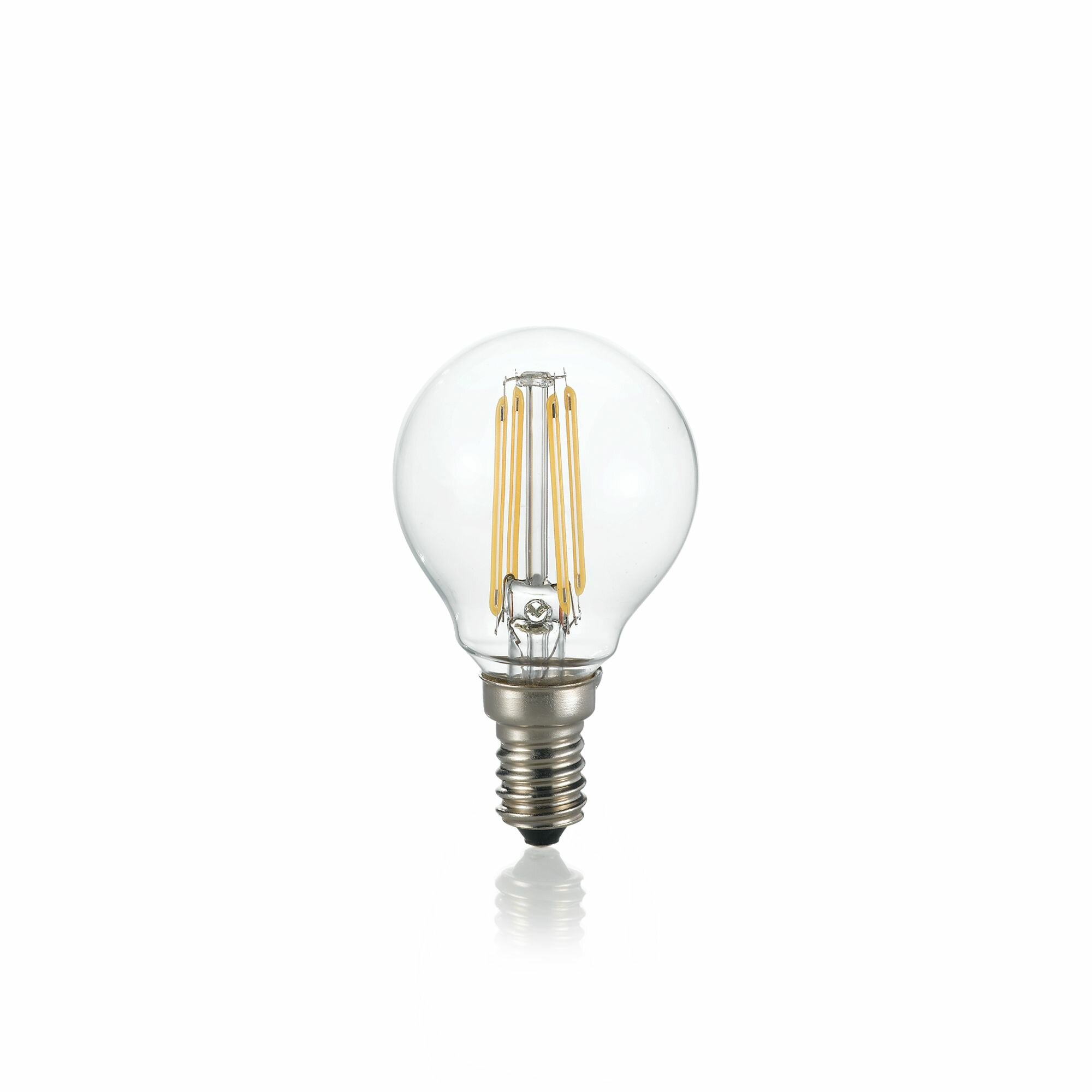 Лампа филаментная ideal lux Sfera P45 Груша 4Вт 480Лм 3000К CRI80 Е14 230В Прозрачный Стекло Не диммируемая 101200.