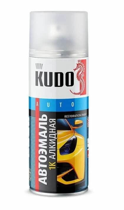 KUDO Краска-аэрозоль автомобильная белая 202 520мл (россия)