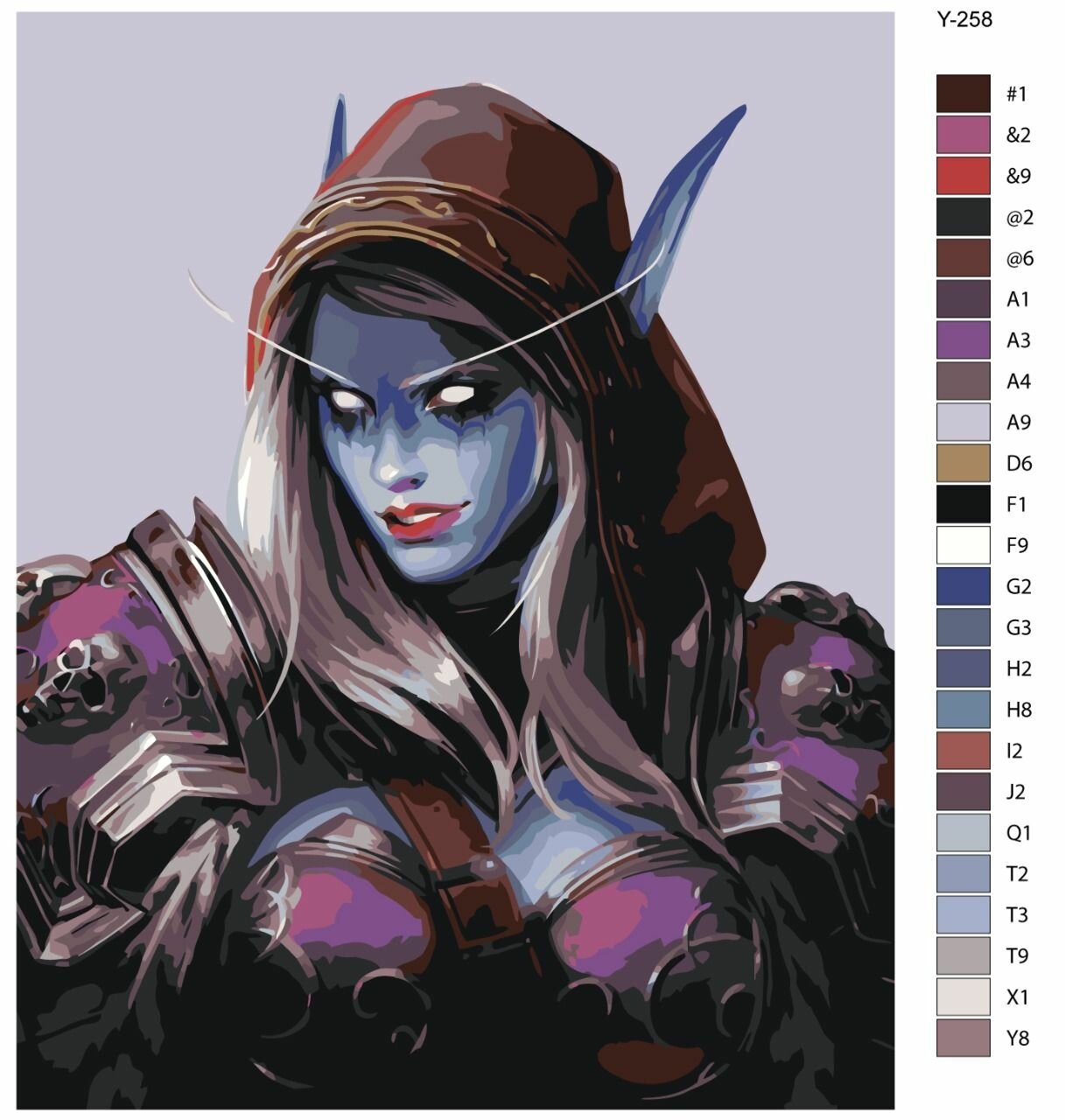 Картина по номерам Y-258 "Игра World of Warcraft" 60х80