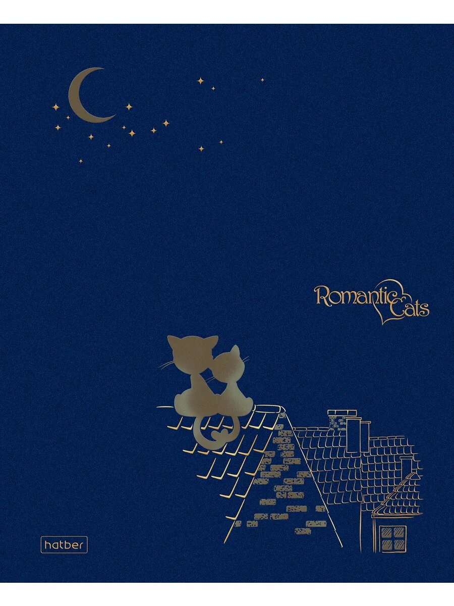 Тетрадь Romantic cats, А5, 48 листов, клетка, в ассортименте