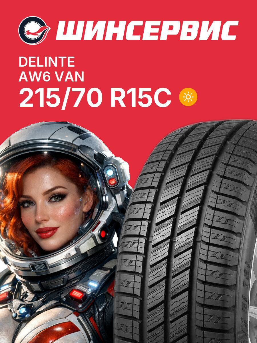 Летняя шина Delinte AW6 VAN 215/70 R15C 109/107S, летняя автомобильная резина
