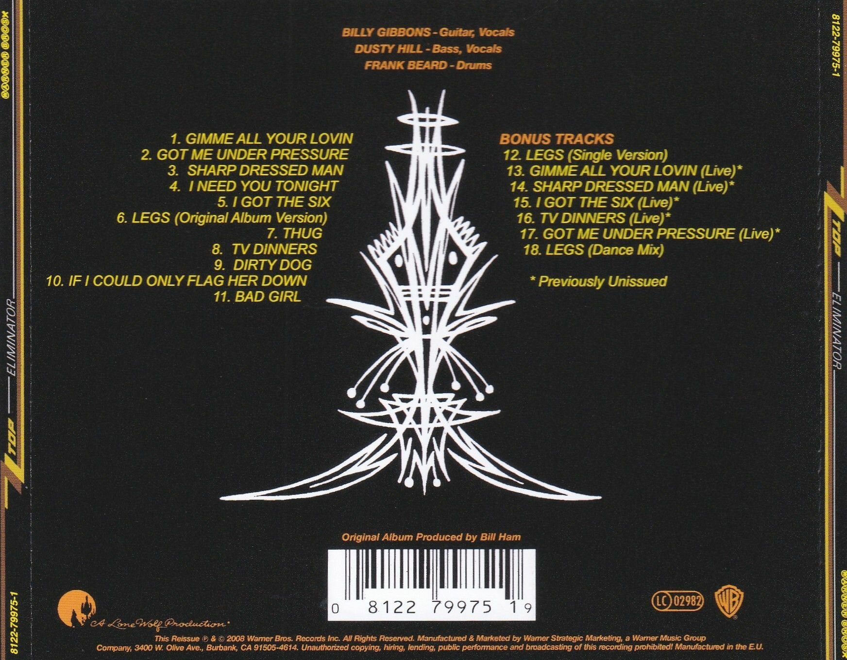 ZZ Top - Eliminator, 2008, 8-page, CD-Аудио — фото 1