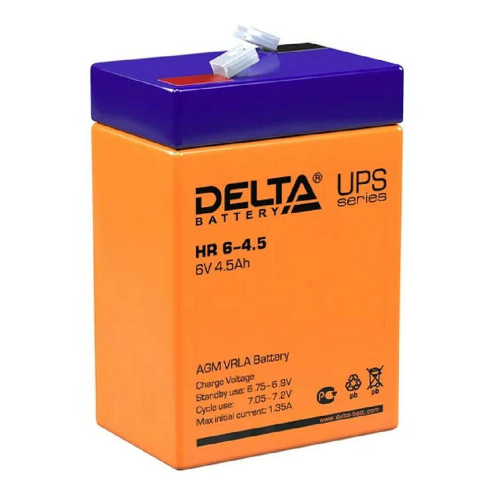 Батарея для ИБП Delta HR 6-4.5 6B, 4500мАч Свинцово-кислотный