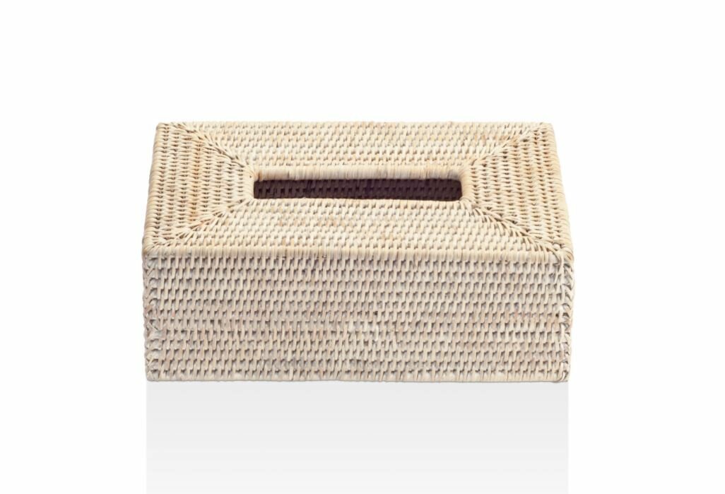 Бокс для салфеток настольный DECOR WALTHER, BASKET KB, 10 x 14 x 25 см, ротанг светлый