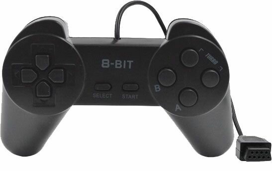 Джойстик 8 bit черный (форма Sony) 9 Pin (узкий разъём)