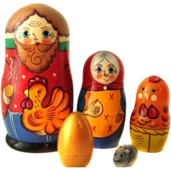 Матрешка Нескучные Игры Р-45/743 Курочка Ряба 5 персонажей