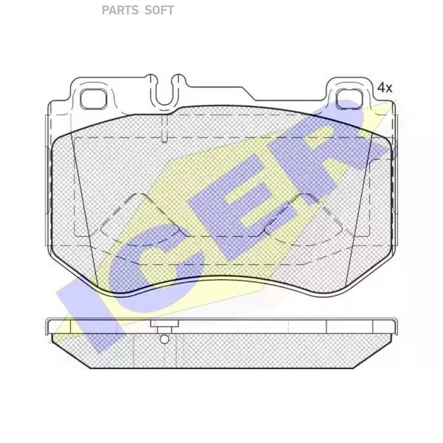 ICER 182197 Колодки торм. диск. MB C-class w205