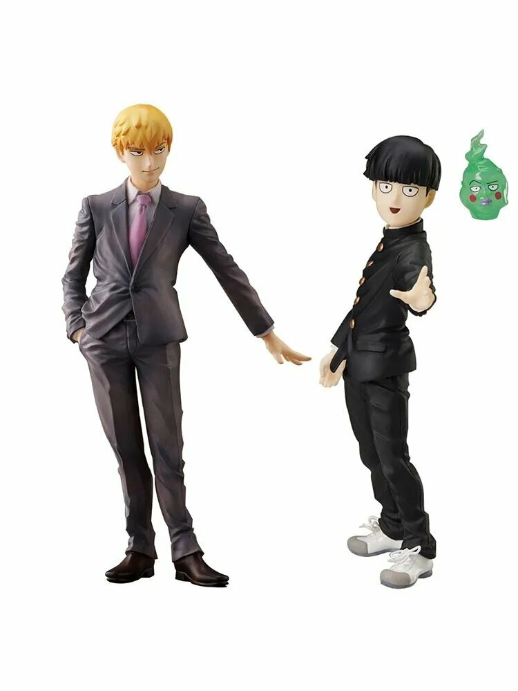 Фигурка Аниме Моб Психо 100 Аратака Рейген и Шигео Кагеяма/ Mob Psycho 100 Shigeo Kageyama Reigen Arataka figure Подарки для болельщиков (16.5см,2 штуки)
